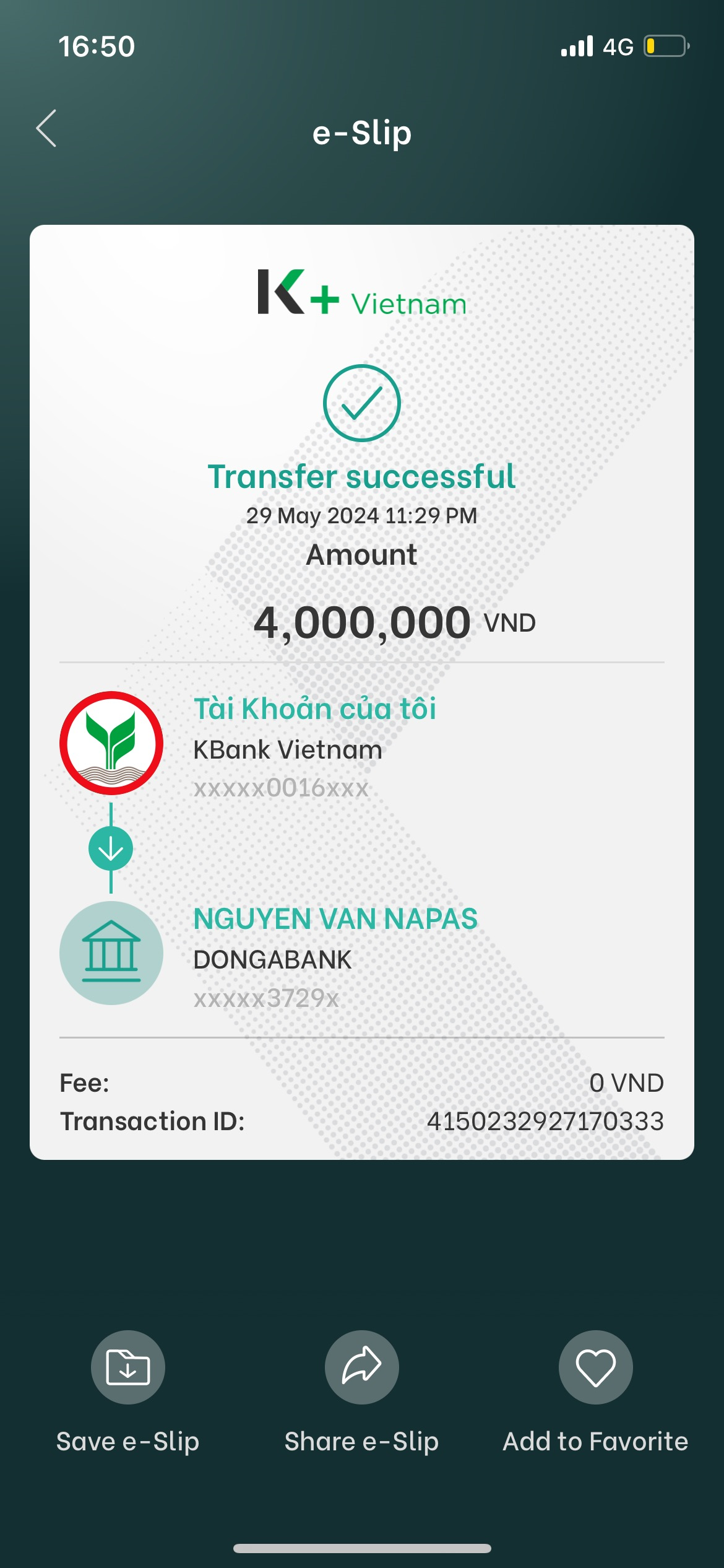 K PLUS Vietnam Application Guide - Regenerate e-Slip